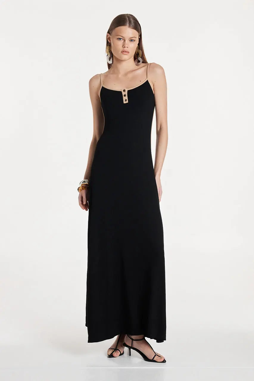 Simone Maxi Dress - Black - cloth.IN BRICK